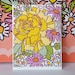 Assorted Flower Art Note Card Set, Botanical Greeting Card Set of 8 ...