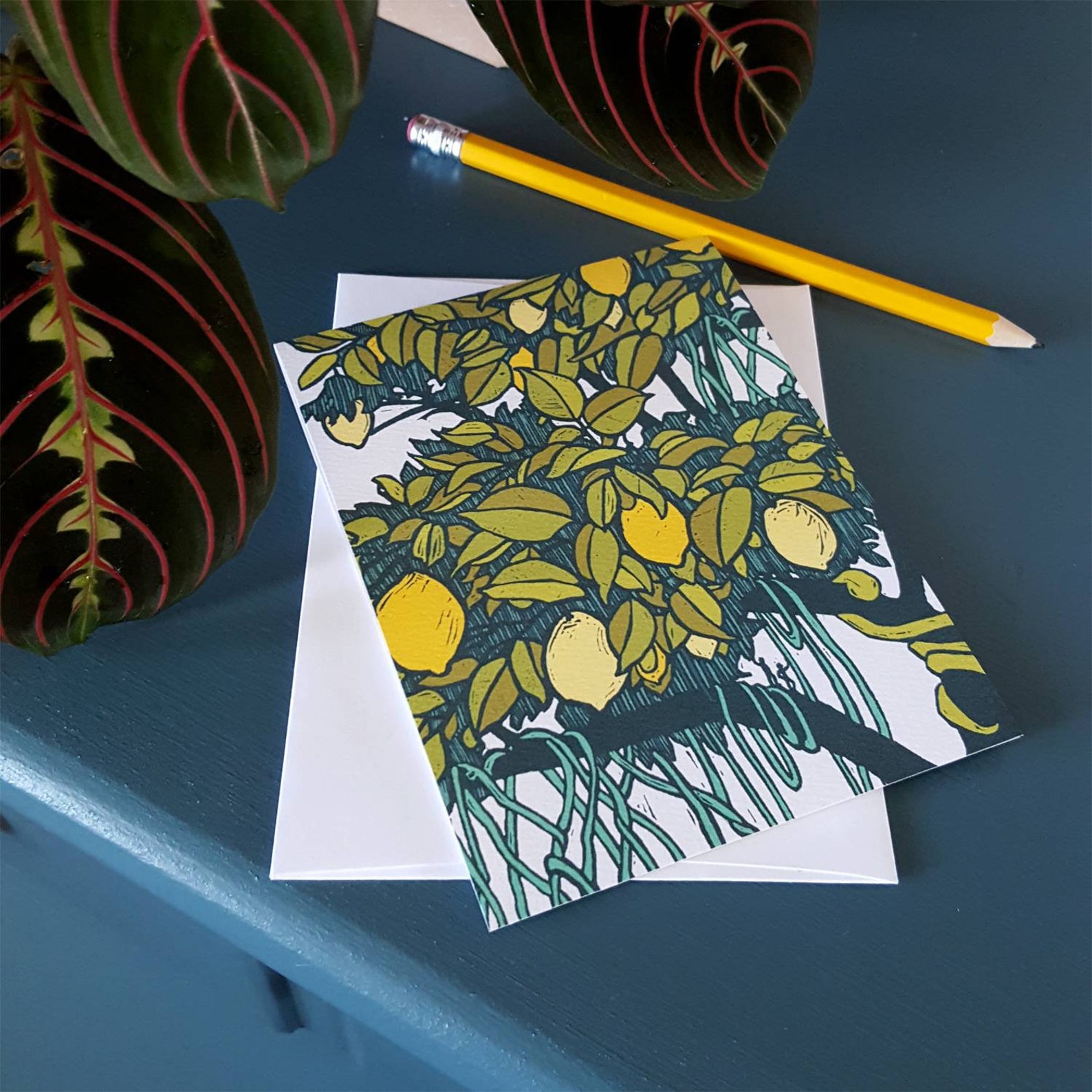 When Life Gives You Lemons Linocut Card for Thinking of You | Etsy