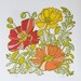Poppy Flower Blank Note Cards With Envelopes, Floral Linocut Nature ...