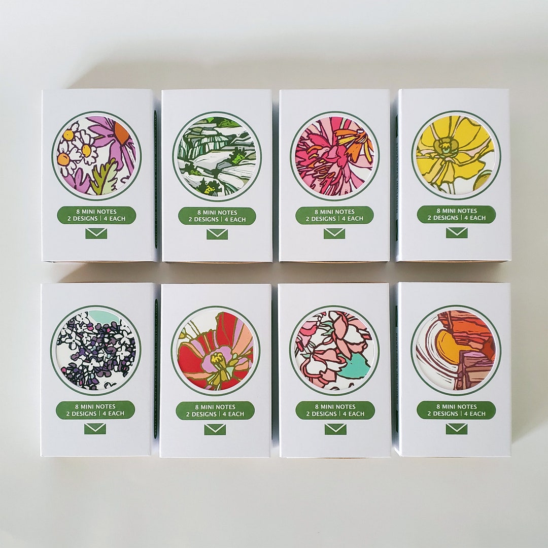 Tiny Box Note Set Party Favor, Wedding Favor Mini Note Card Set With ...