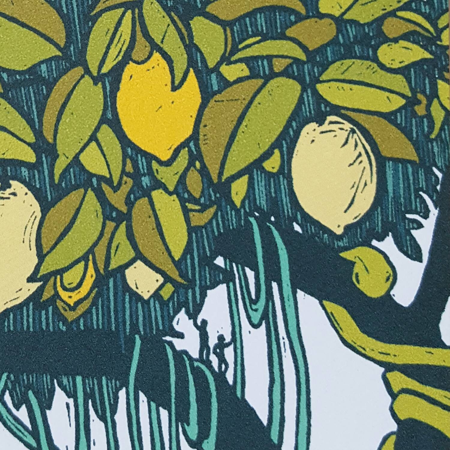 When Life Gives You Lemons Linocut Card for Thinking of You | Etsy