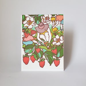 Small Strawberry Art Print, 8.5x11 Small Framed Wall Decor, Strawberry ...