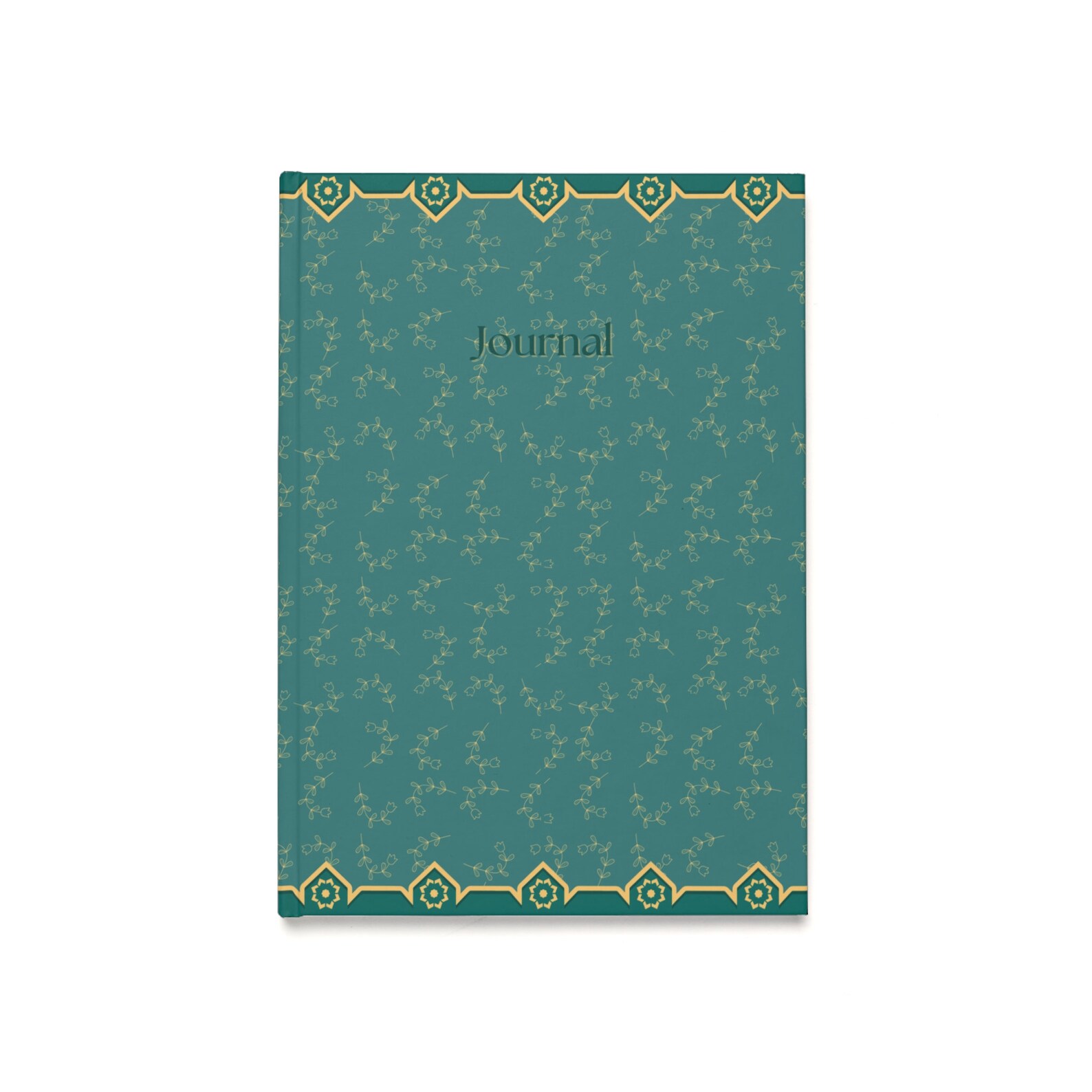 Dark Turquoise Journal, Middle Eastern Graphic, Hardcover Journal (A5 ...