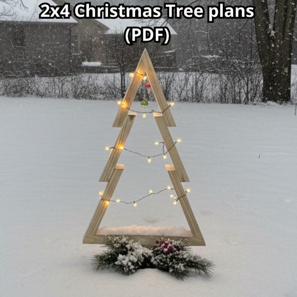 2x4 Wood Christmas Tree - Etsy