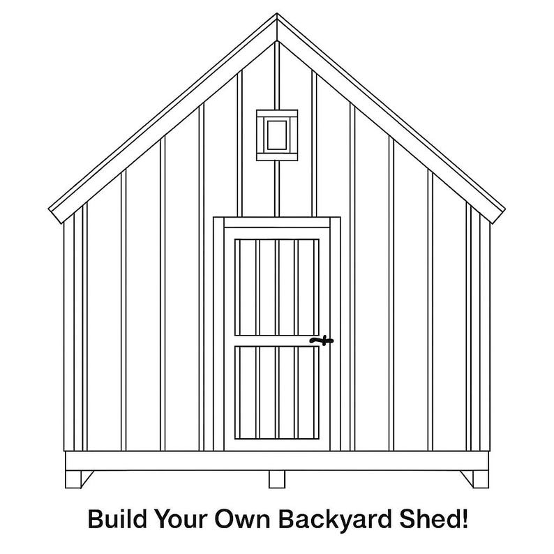 12x16 Garden Shed Plans (PDF) – DIY Storage Shed Blueprints With ...