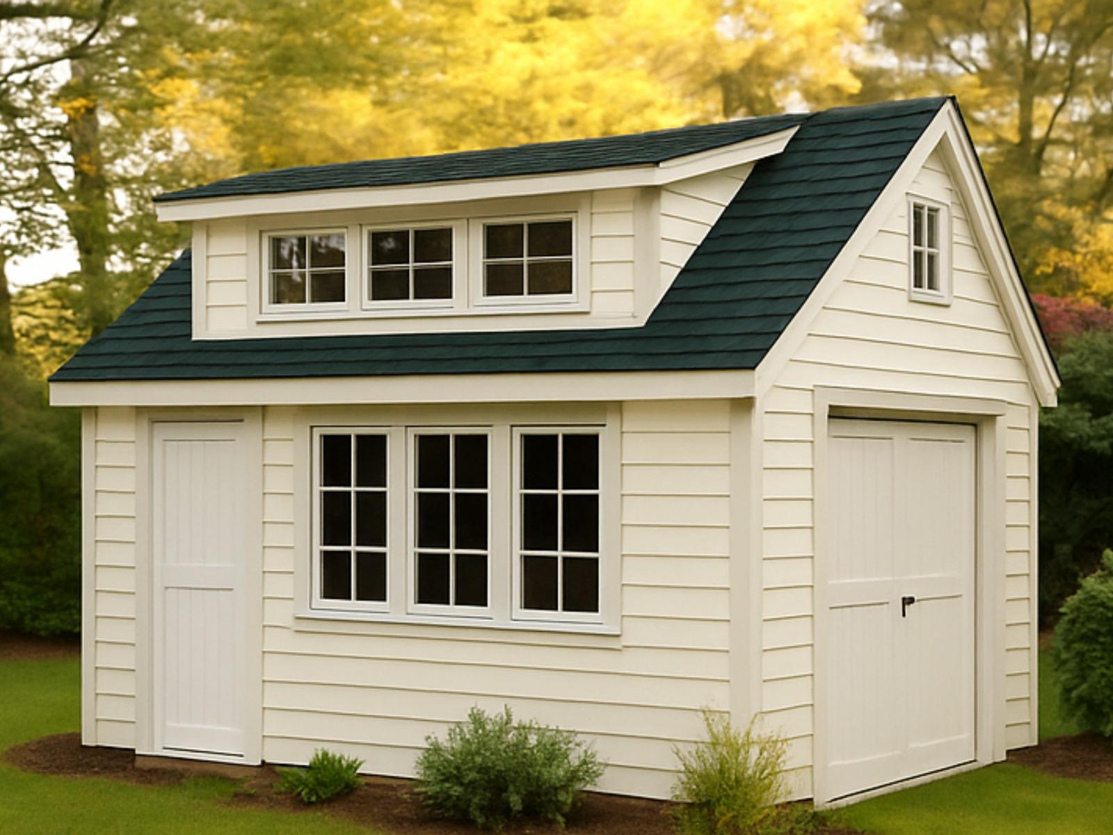 12x20 Garden Shed Plans With Loft: DIY Workshop, Double Doors (PDF) - Etsy