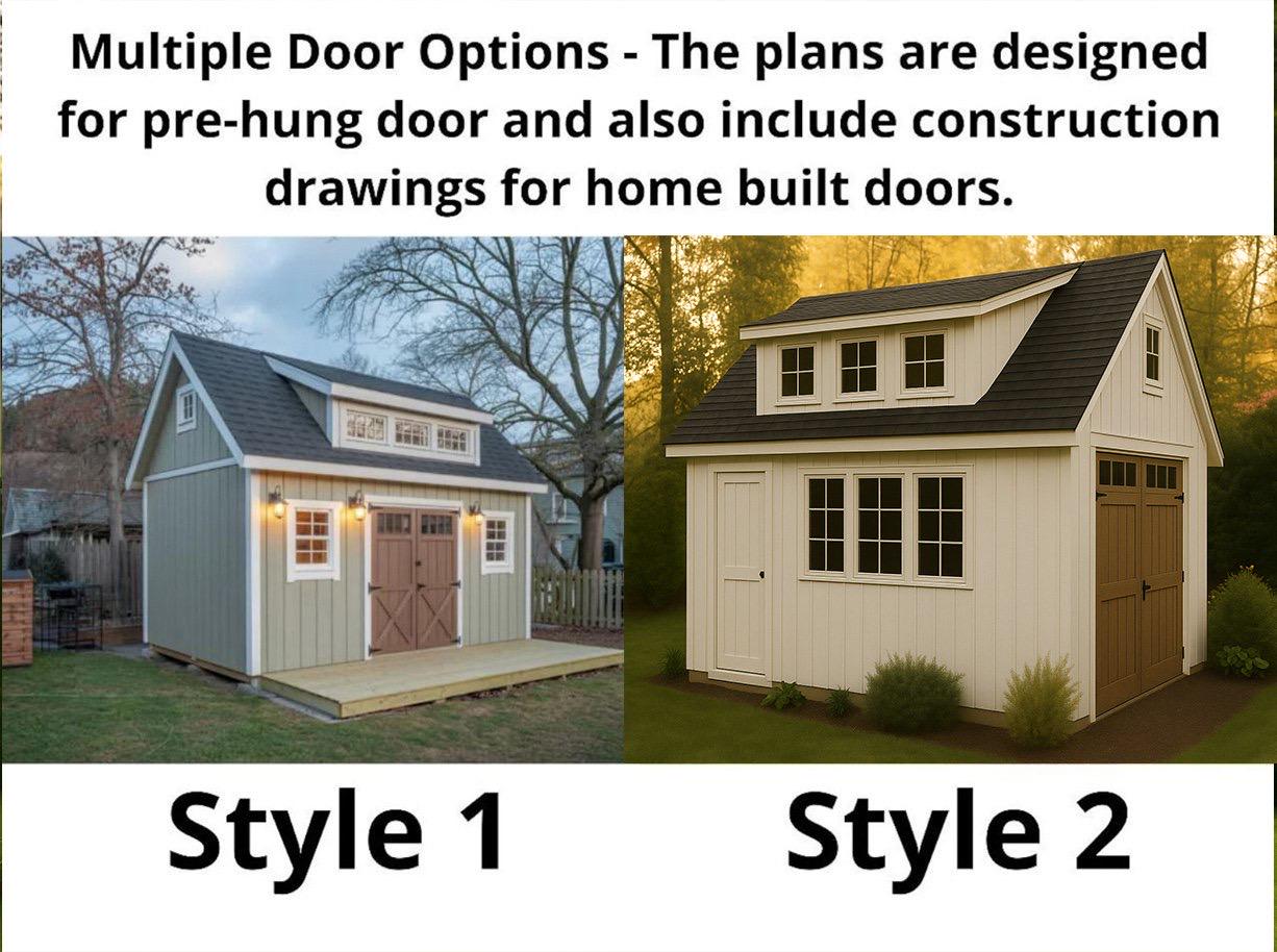 12x16 Garden Shed Plans PDF – DIY Workshop, Storage Shed, Backyard ...