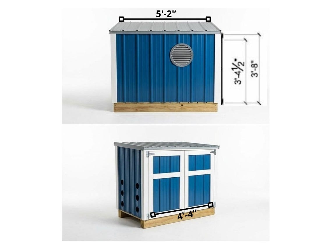 5x3 Generator Shed Plans | DIY Generator Storage PDF | Ventilated Wood ...