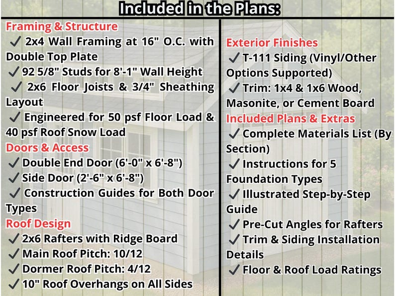 12x16 Garden Shed Plans With Loft (PDF) – DIY Workshop & Storage Shed ...