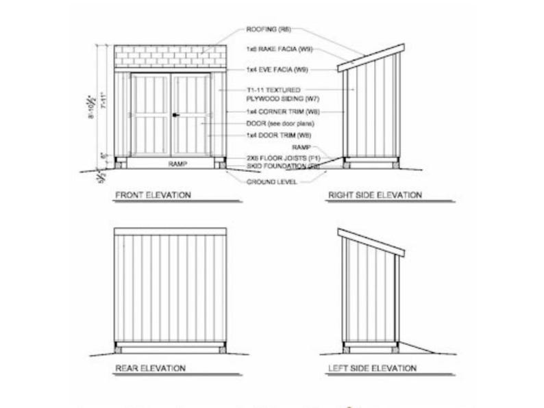 4x8 Lean to Shed Plans | PDF Download | Complete DIY Storage Shed ...
