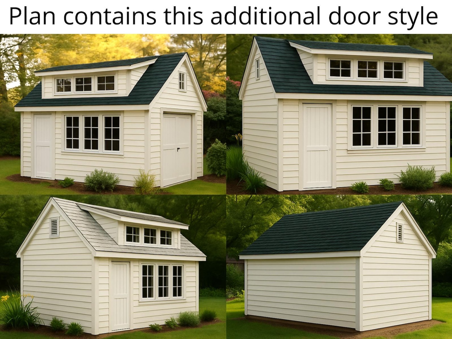 12x20 Garden Shed Plans With Loft: DIY Workshop, Double Doors (PDF) - Etsy