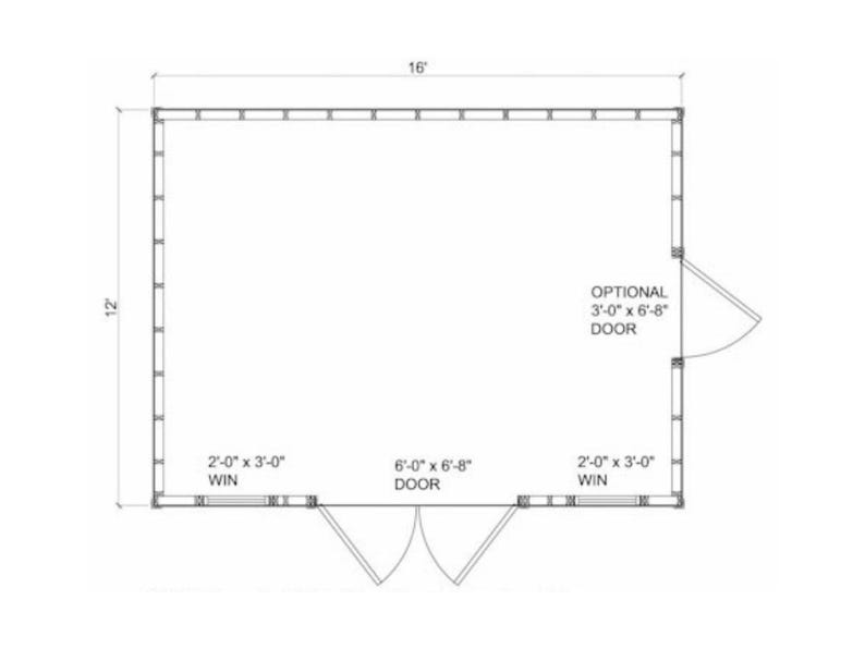 12x16 Garden Shed Plans (PDF) – DIY Storage Shed Blueprints With ...