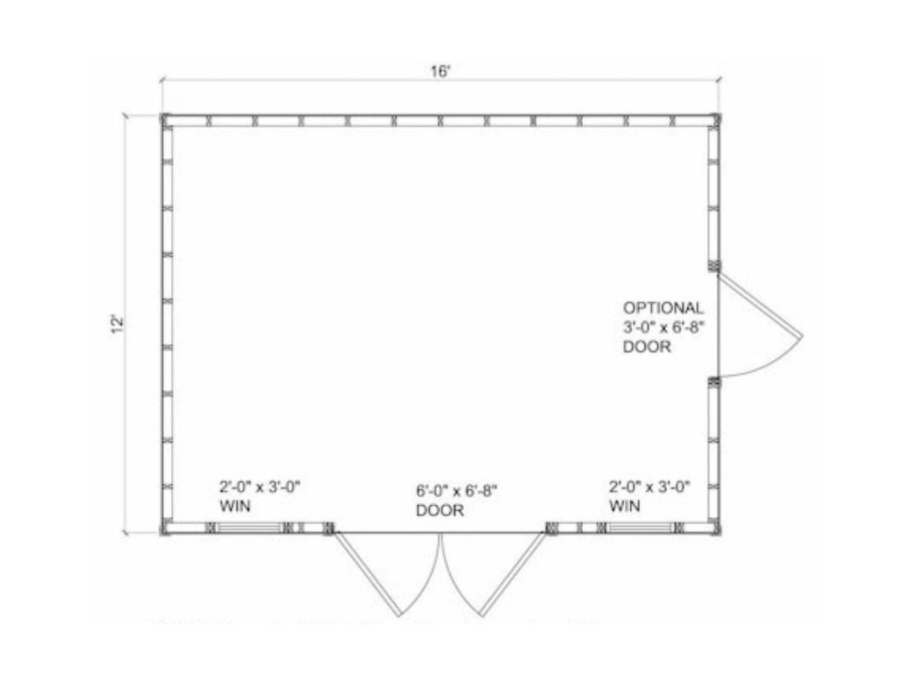 12x16 Garden Shed Plans (PDF) – DIY Storage Shed Blueprints With ...