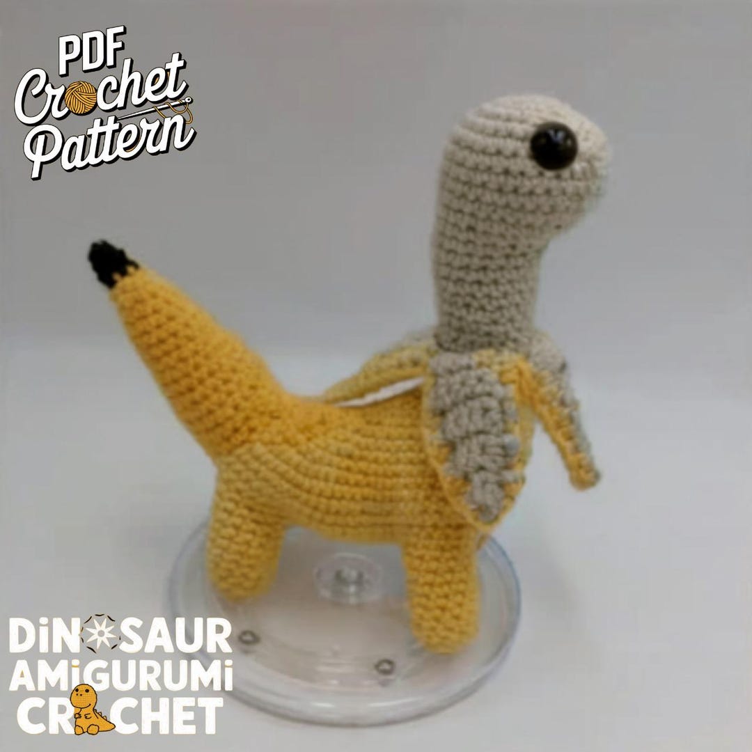 No Sew Bananasaurus Crochet Pattern, Dinosaur Amigurumi Crochet ...