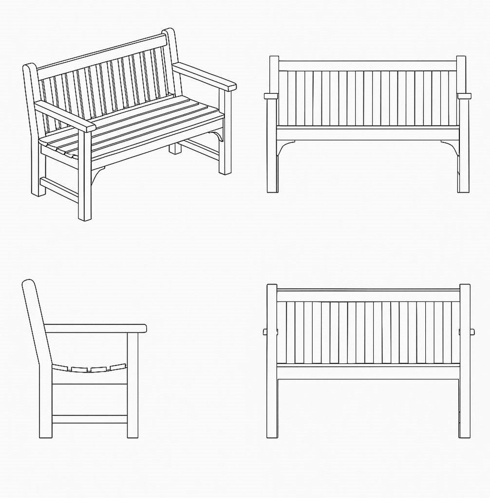 Garden Bench Plans PDF | 60" X 24" Bench Plans - Etsy