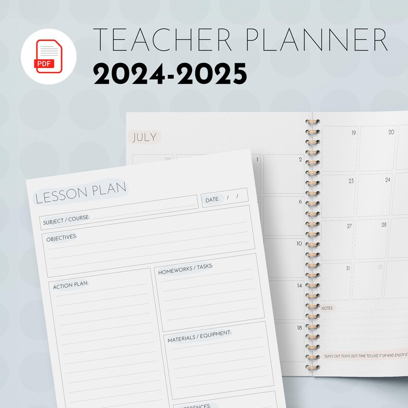 PRINTABLE TEACHER PLANNER 2024-2025 - Etsy