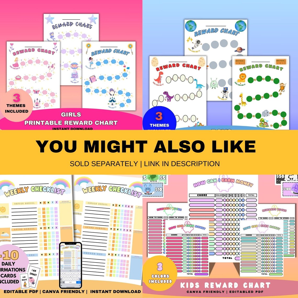 Bedtime Flip Routine Chart Kids Flip Chart Morning Routine Flip Chart ...