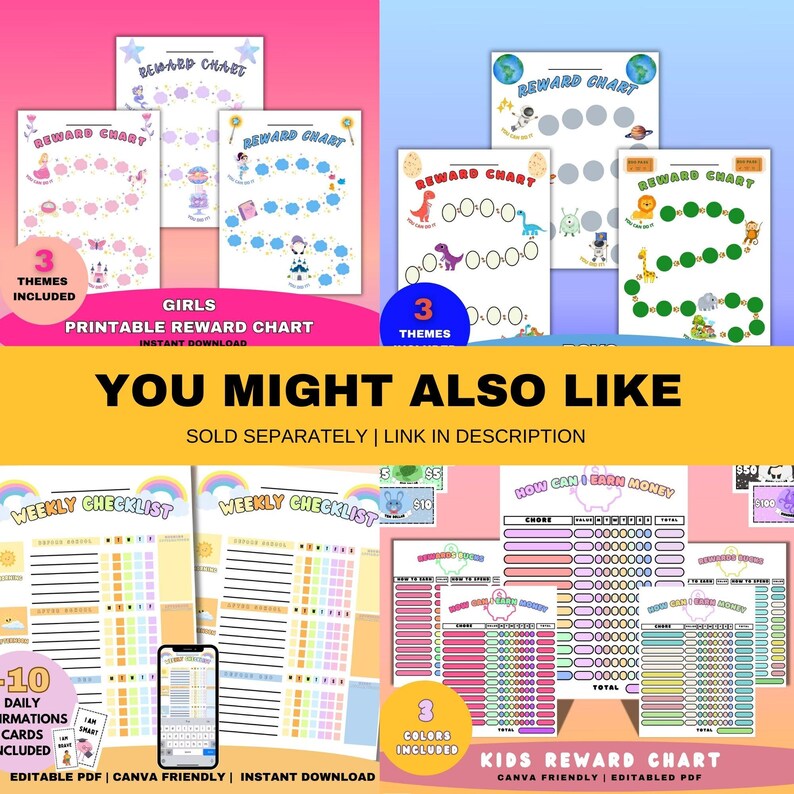 Bedtime Flip Routine Chart Kids Flip Chart Morning Routine Flip Chart ...