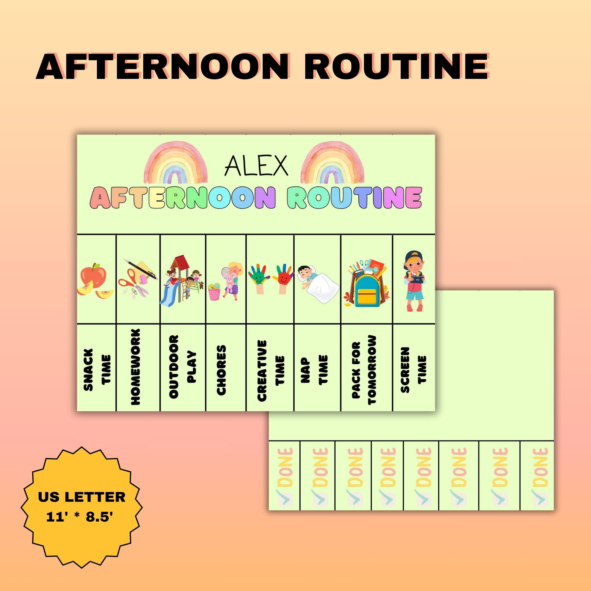 Bedtime Flip Routine Chart | Kids Flip Chart | Morning Routine Flip ...