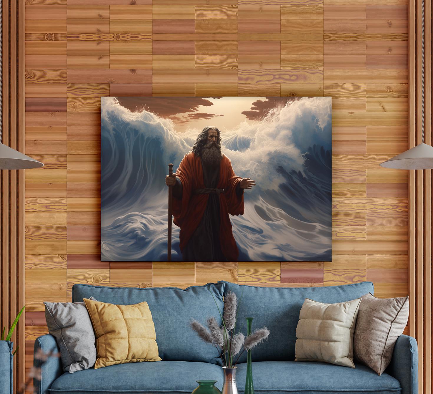 Prophet Moses Canvas Painting, Prophet Moses Wall Painting, Modern Home ...