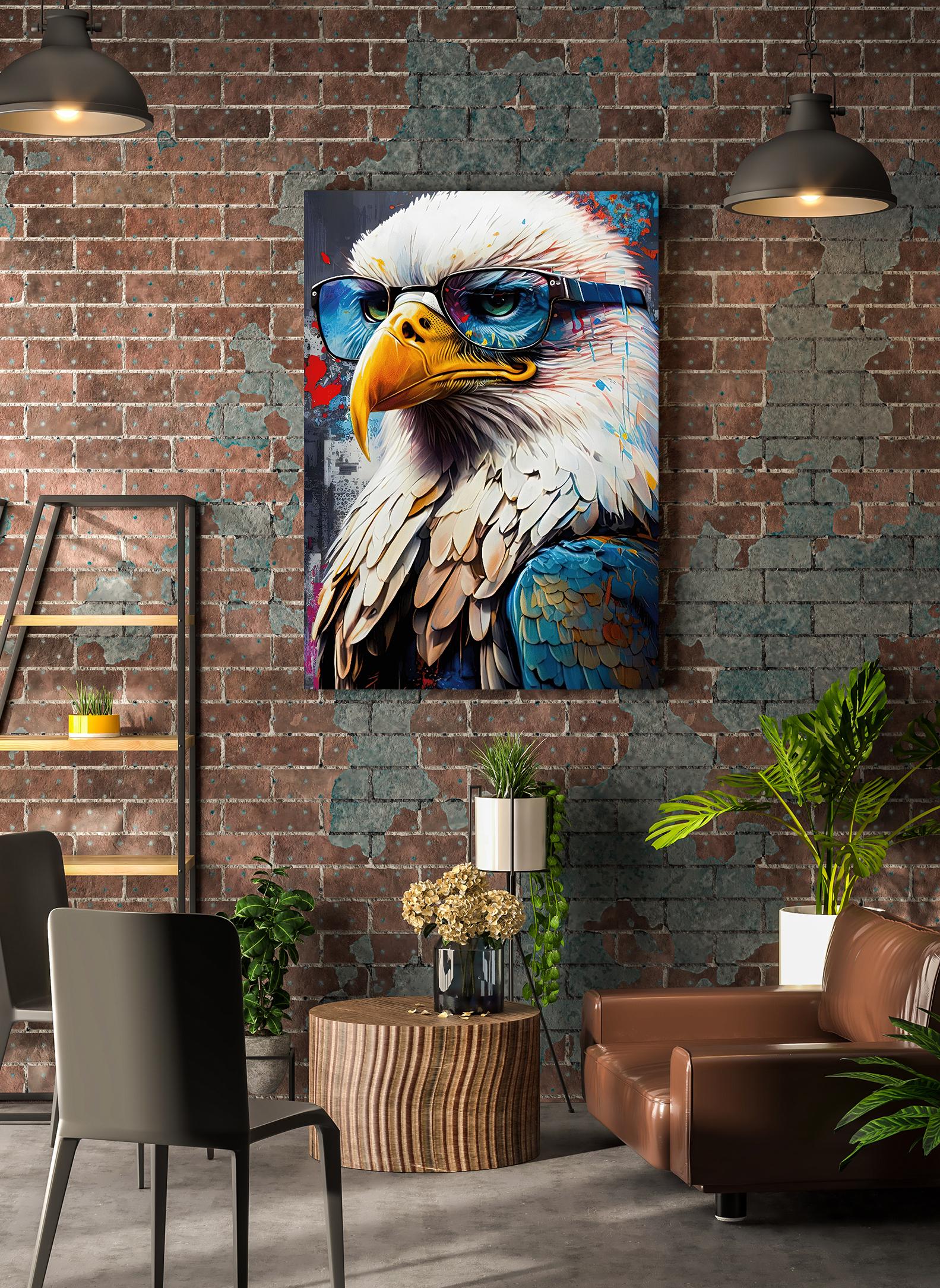 Eagle Canvas Painting, Eagle Wall Painting, Animal Home Decor, Eagle ...