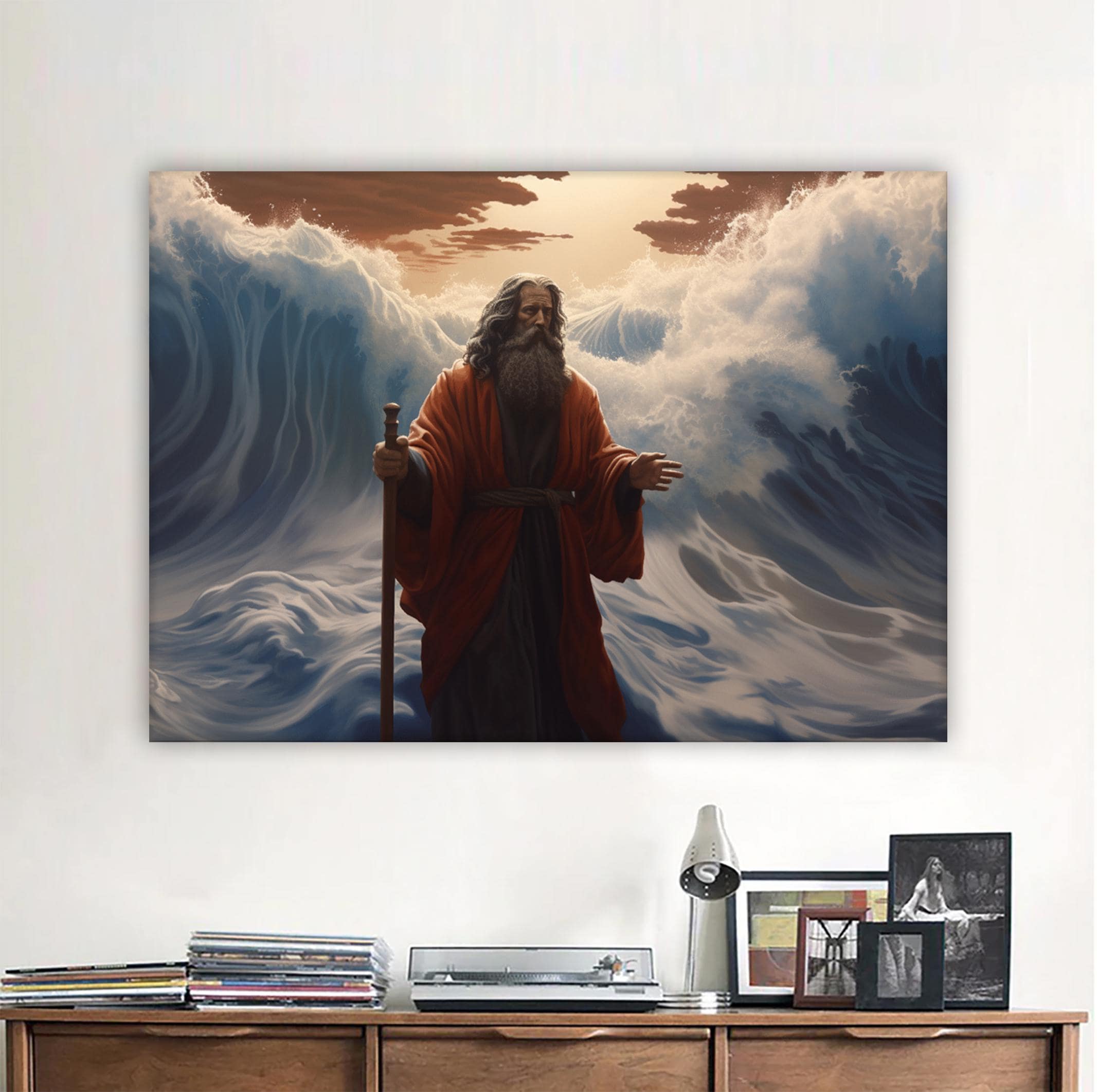 Prophet Moses Canvas Painting, Prophet Moses Wall Painting, Modern Home ...