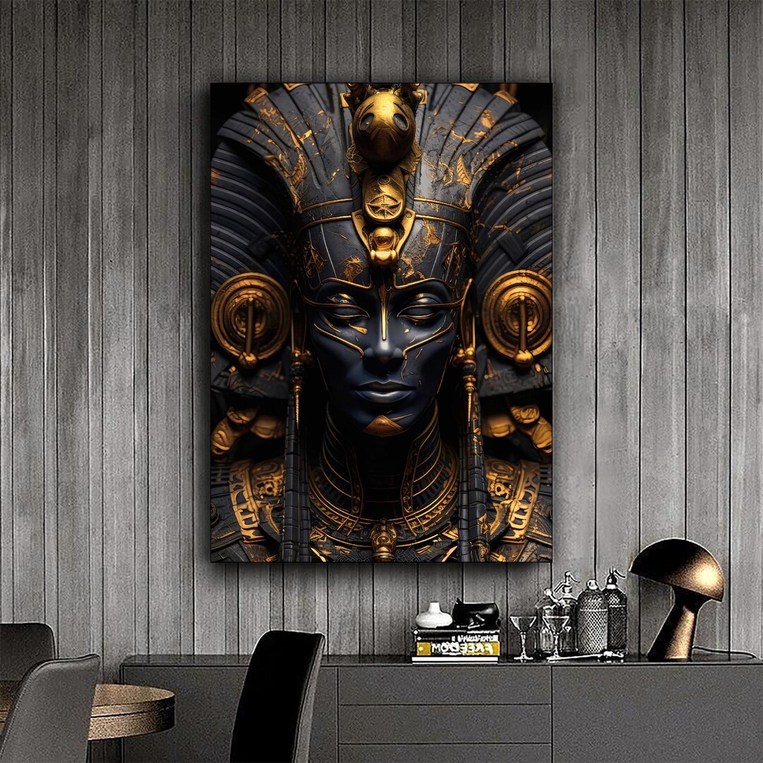 Egyptian Pharaoh Canvas Painting, Wall Painting, Home Decor, Modern ...
