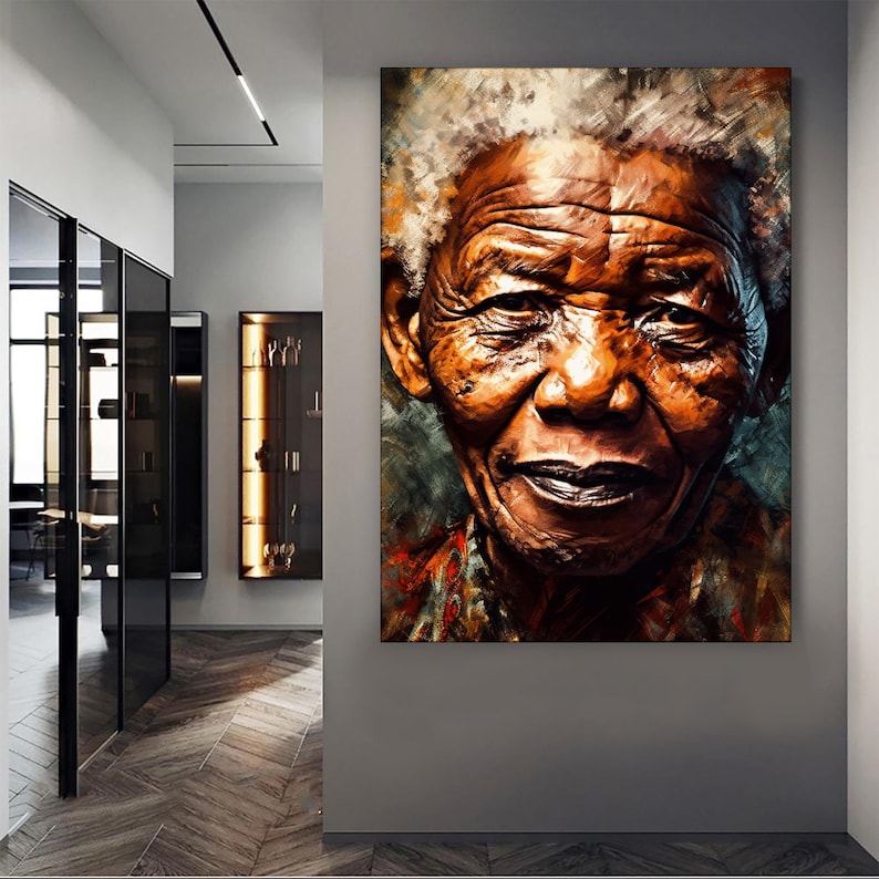 Nelson Mandela Canvas Painting, Wall Painting, Home Decor, Modern ...