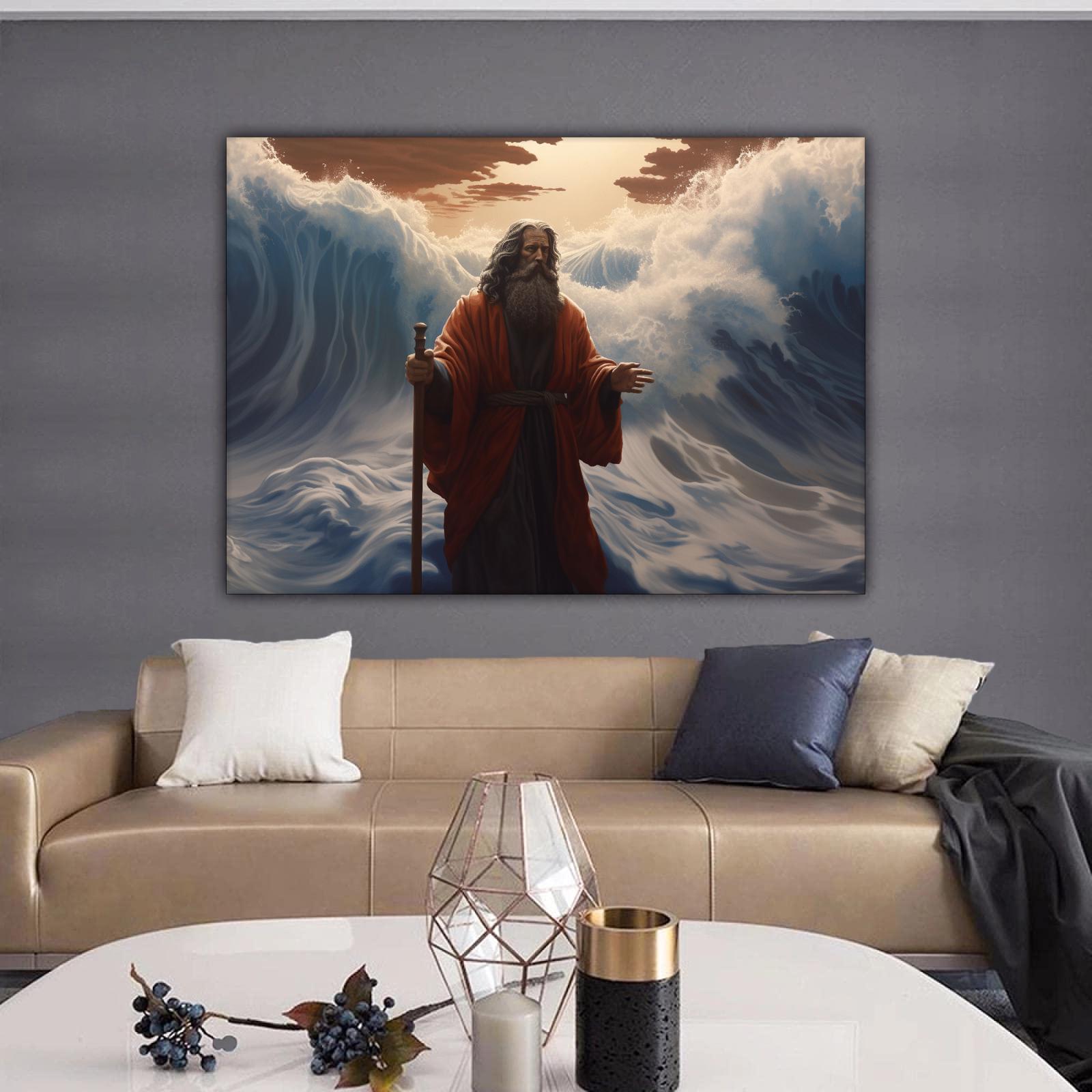 Prophet Moses Canvas Painting, Prophet Moses Wall Painting, Modern Home ...