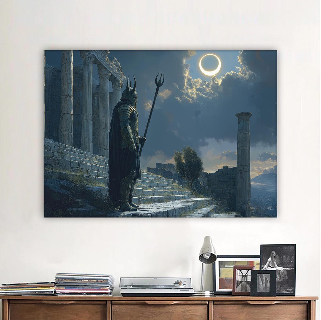 Greek God Ares Canvas Painting, Mythology Wall Painting, Greek Home ...