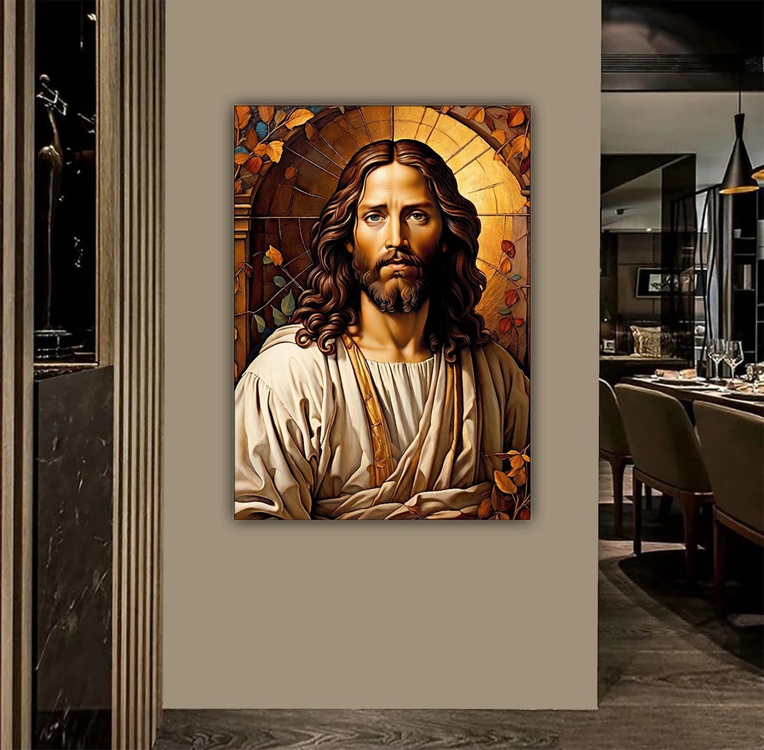 Jesus Canvas Painting, Jesus Portrait, Modern Artwork, Wall Decor ...