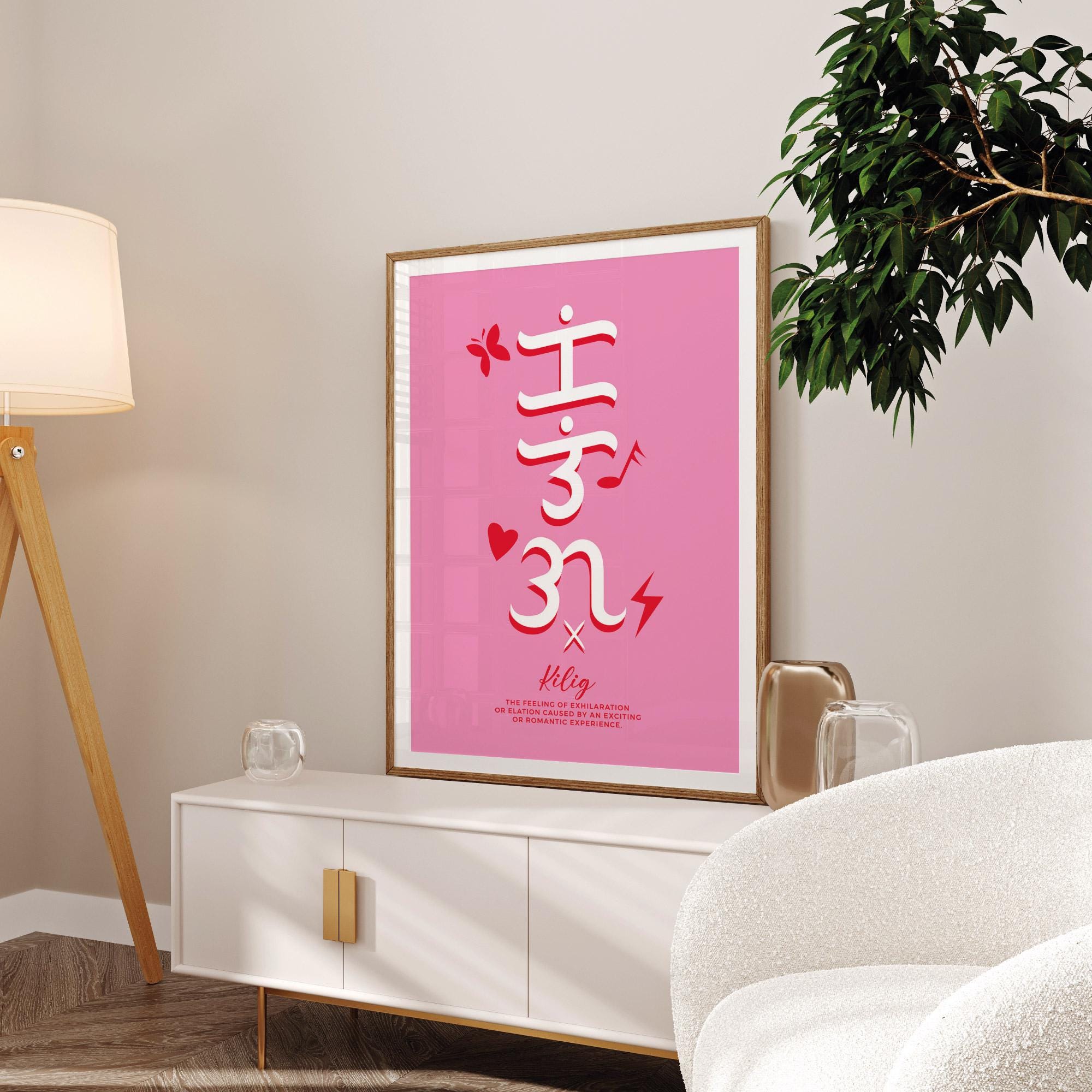 Set of 5 Filipino Baybayin Modern Romantic Posters. Kilig. Harana ...