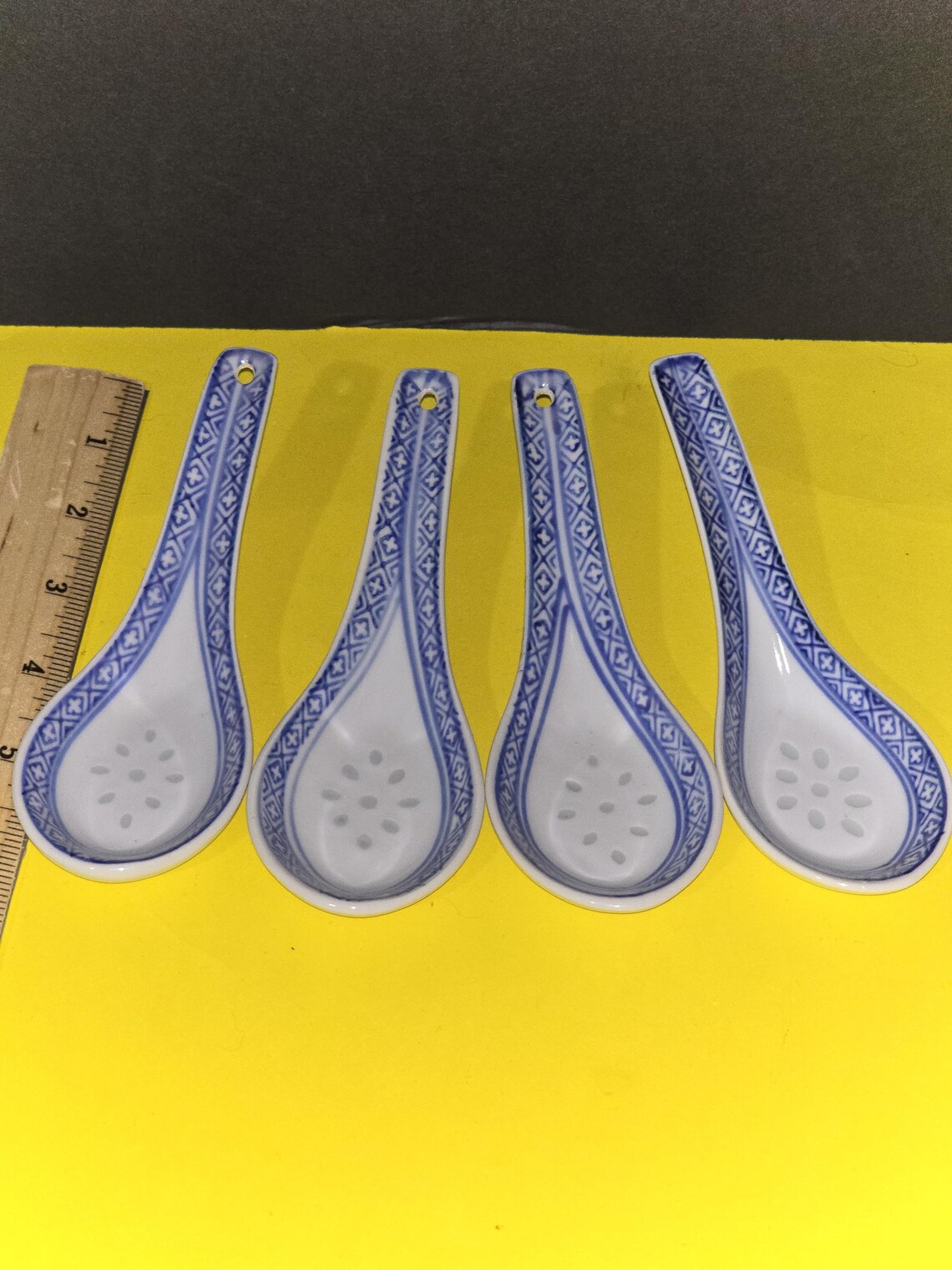 Set of 4 Porcelain Chinese Soup Spoons - Etsy
