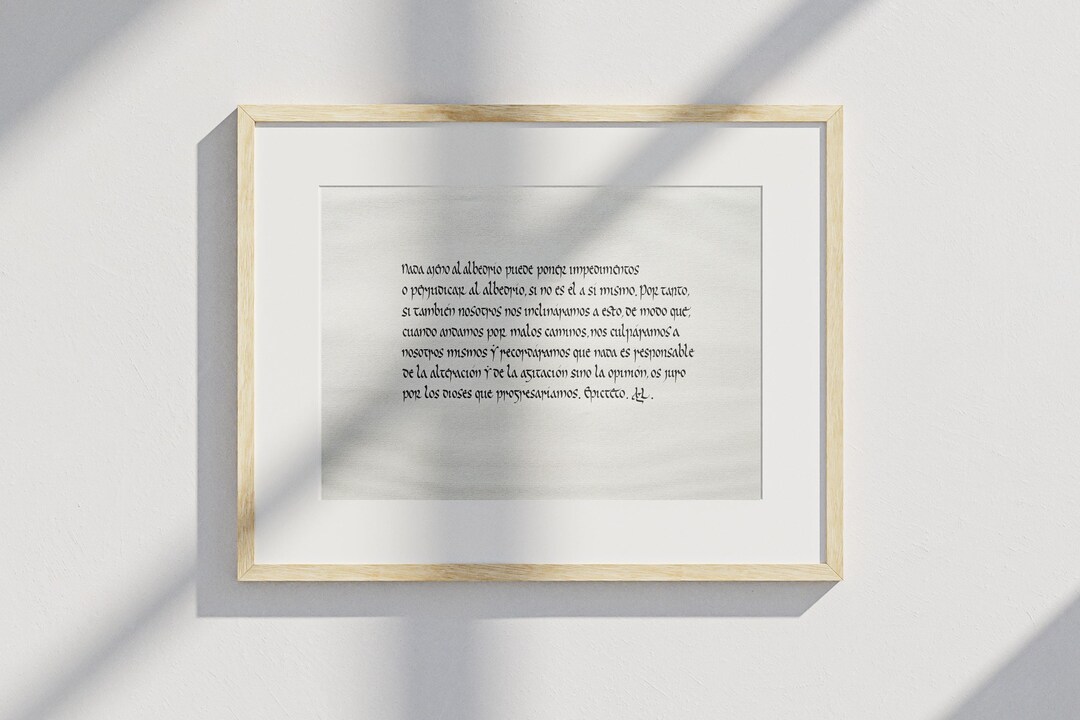 Calligraphy & Philosophy | Handwritten Print Featuring Text by Stoic ...