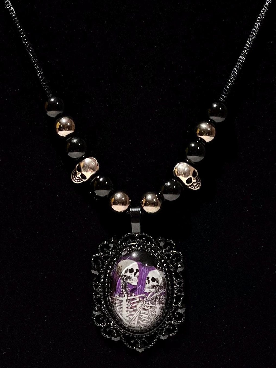 Fun Gothic Victorian Skeleton Locket Pendant - Etsy