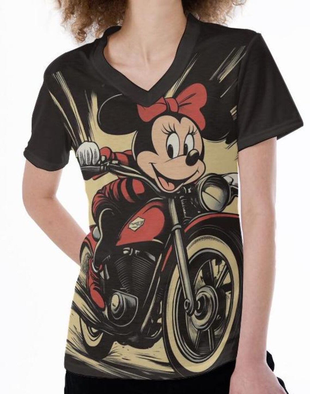 Minnie Mouse Motorcycle Graphic Tee, Women's Disney Shirt, Cute Tee ...