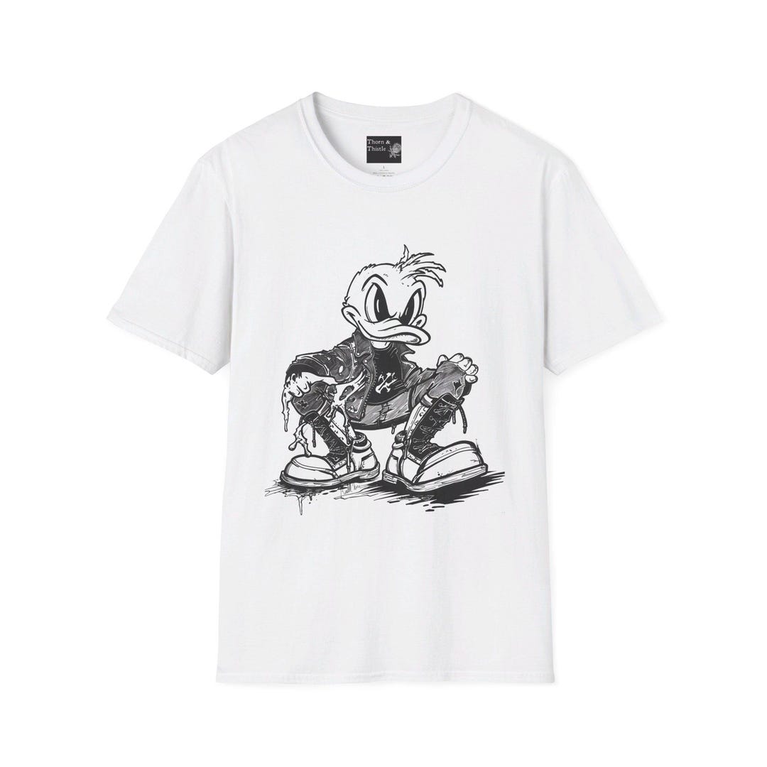 Punk Donald Duck Kids Tee, Gothic Graphic Tee, Alternative Children's ...