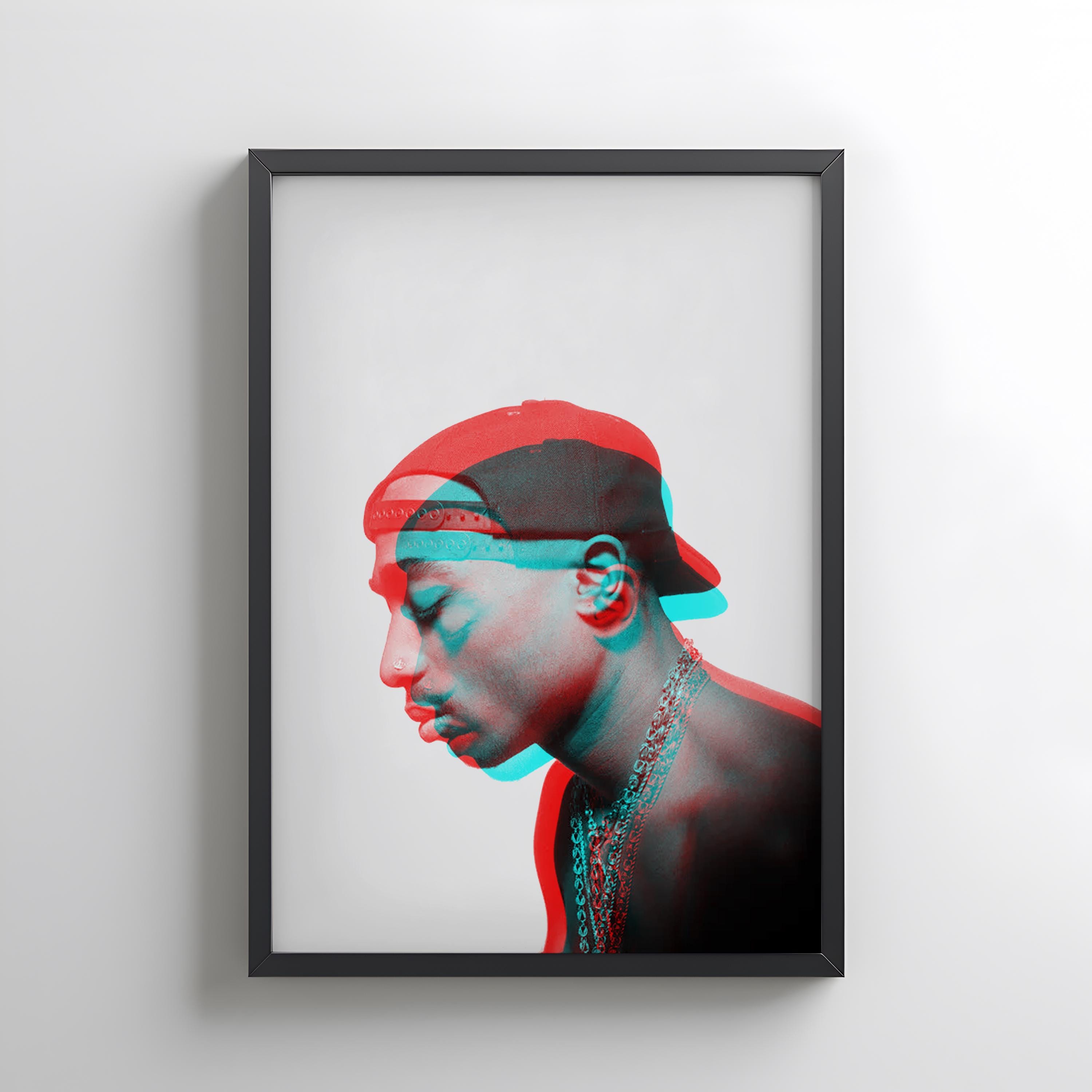 Bundle 3D Tupac Shakur Wall Art – Unique Tupac 3D Print, Hip Hop Legend ...