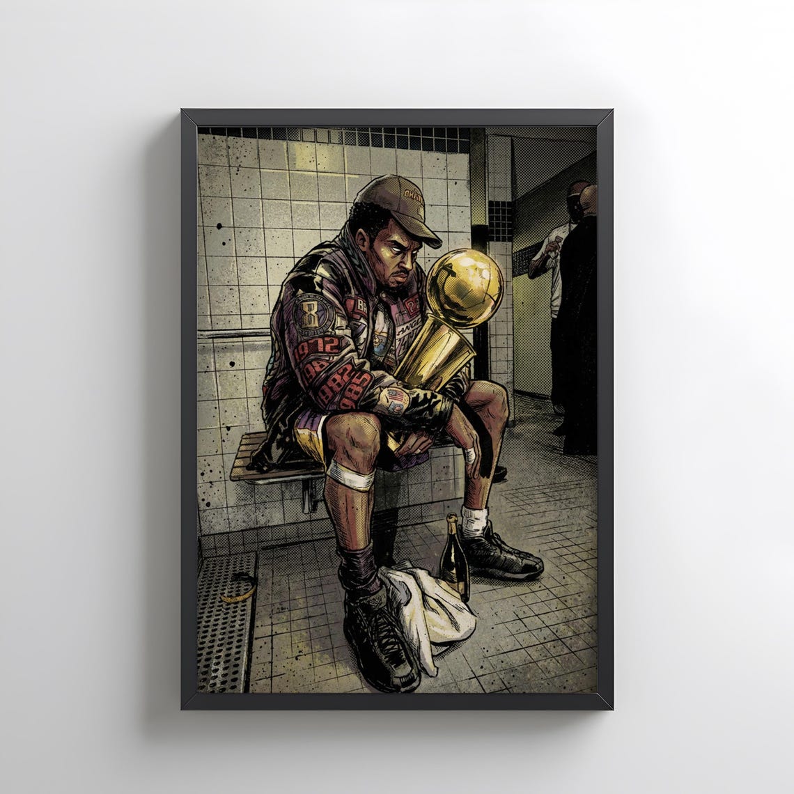 Kobe Bryant Anime Art Print: Black Mamba Championship (digital Download ...