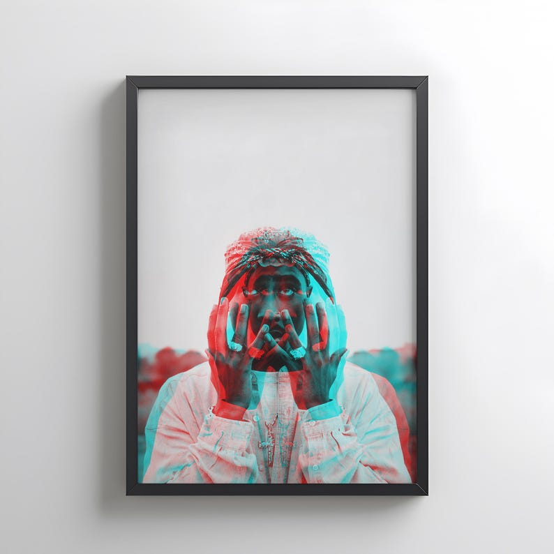 Bundle 3D Tupac Shakur Wall Art – Unique Tupac 3D Print, Hip Hop Legend ...