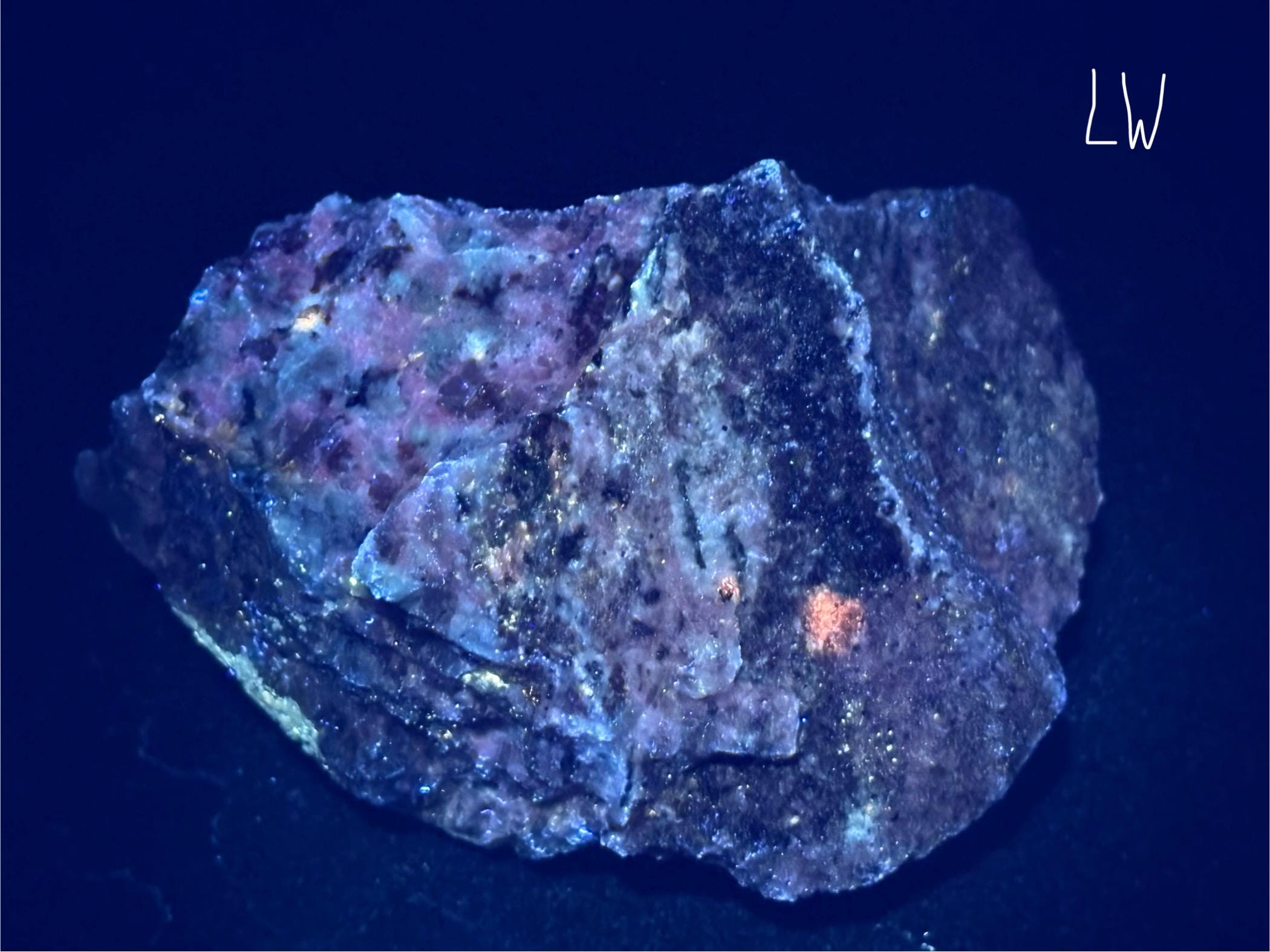 Hydrozincite Calcite Franklinite UV Fluorescent Mineral Sample Franklin ...