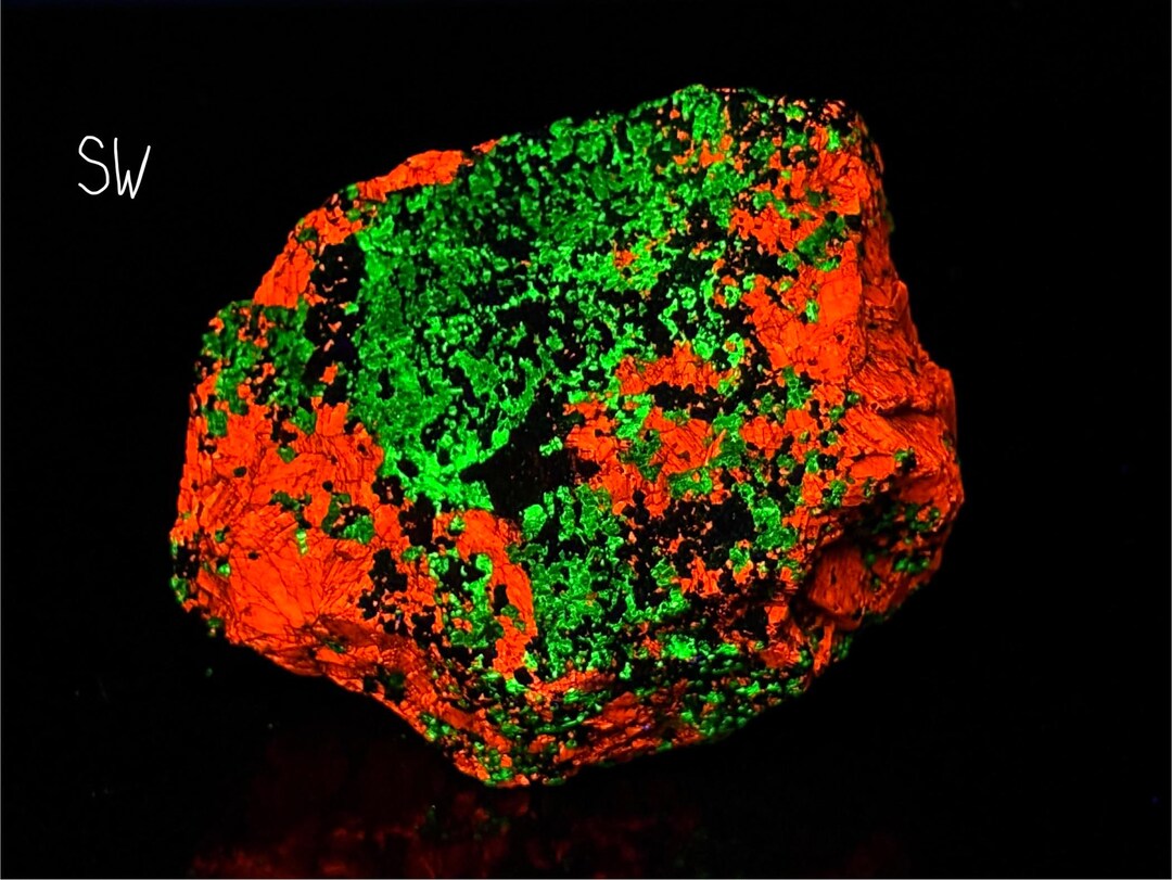 Willemite Calcite Franklinite UV Fluorescent Mineral Sample Franklin NJ ...