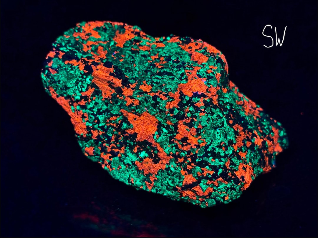 Willemite Calcite Franklinite UV Fluorescent Mineral Sample Franklin NJ ...