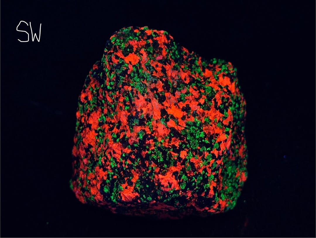 Willemite Calcite Franklinite UV Fluorescent Mineral Sample Sterling ...