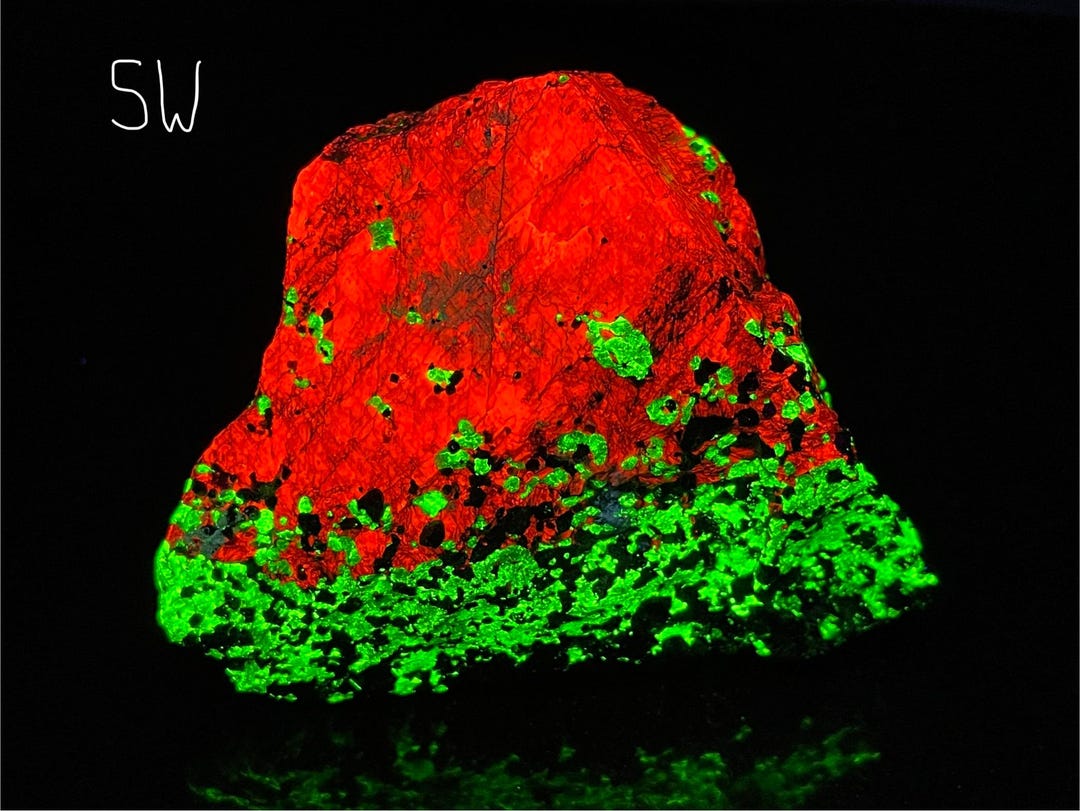 Willemite Calcite Franklinite UV Fluorescent Mineral Sample Franklin NJ ...
