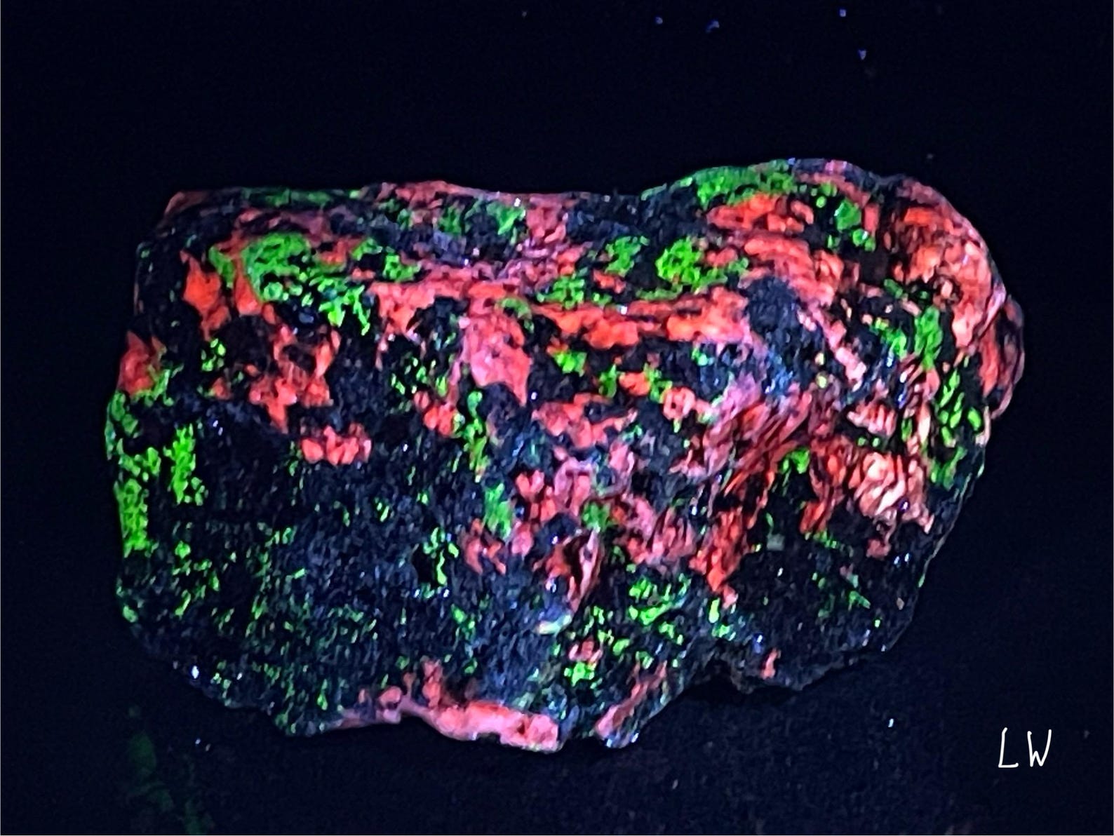 Willemite Calcite Franklinite UV Fluorescent Mineral Sample Sterling ...
