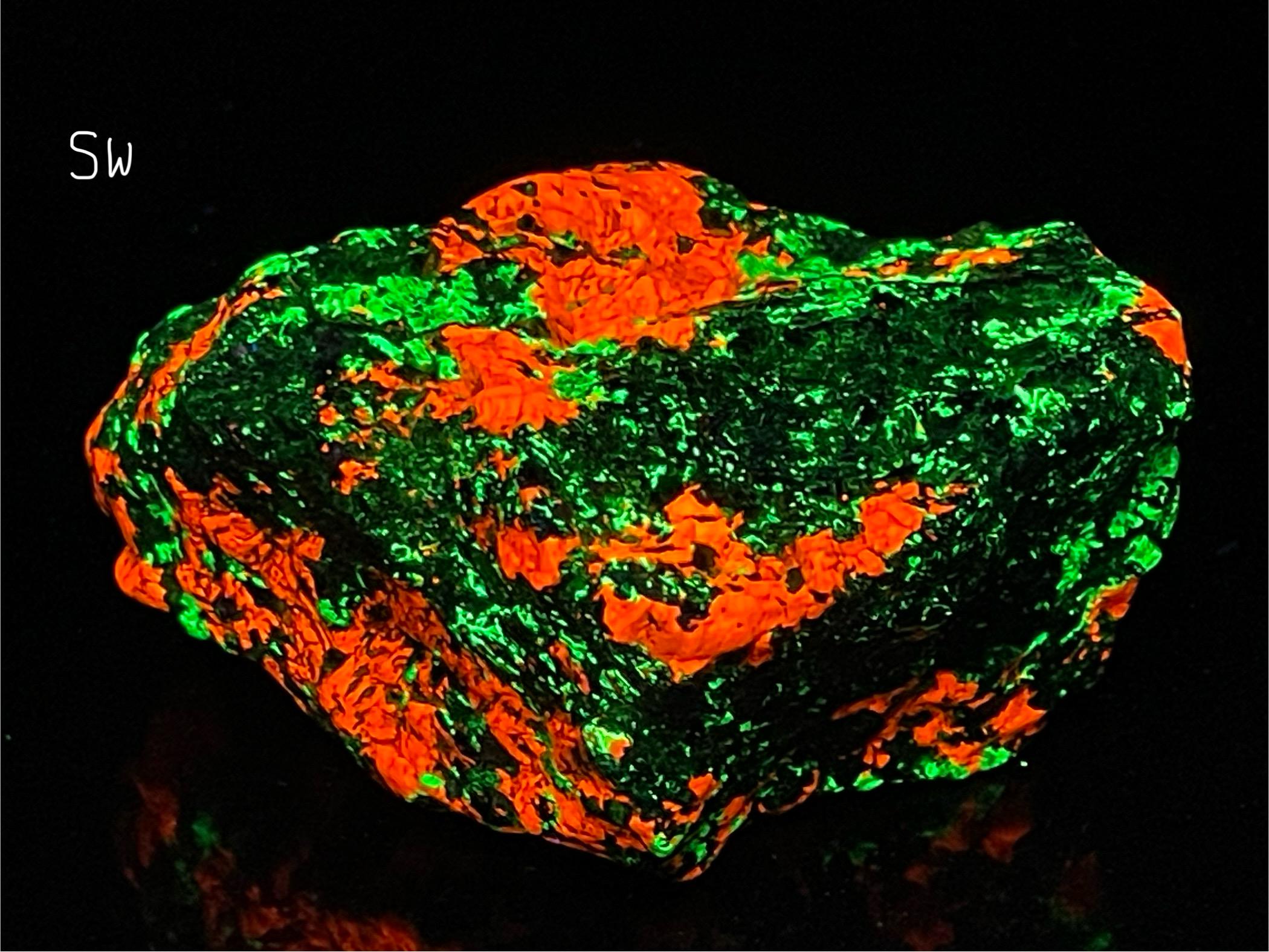 Willemite Calcite Franklinite UV Fluorescent Mineral Sample Sterling ...