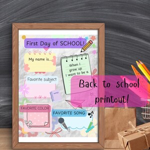 First Day of School Poster - Etsy