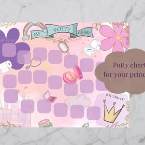 Princess Potty Training Chart - Etsy