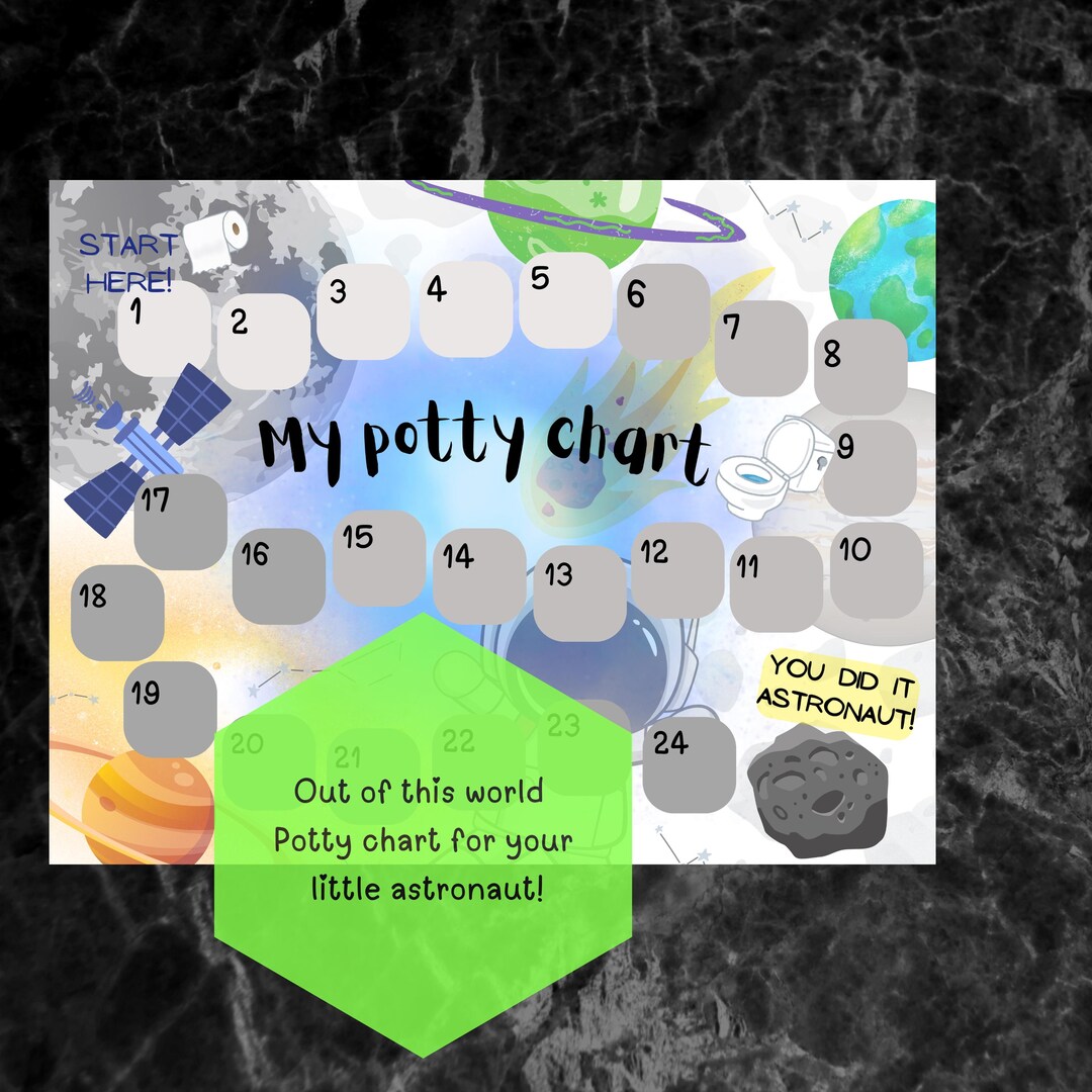 Space Potty Training Chart - Etsy